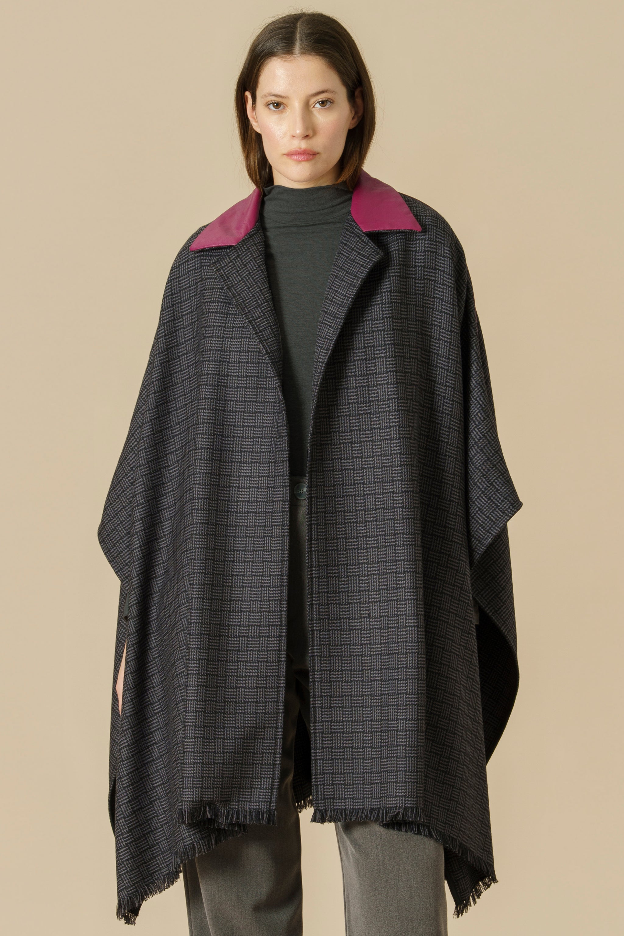 ÚLEN CAPE - gray & black
